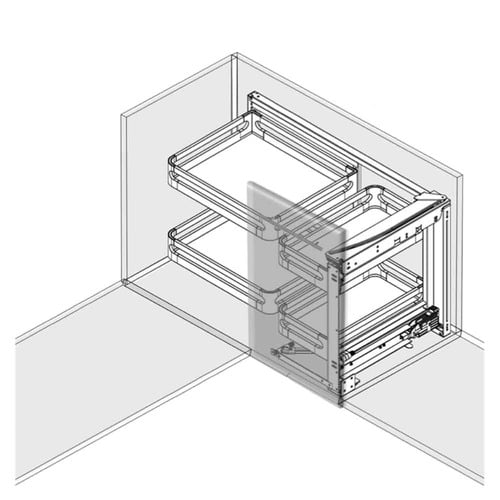 Elite Chef Magic Corner Pull Out Kitchen Storage Right Opening | Temple ...
