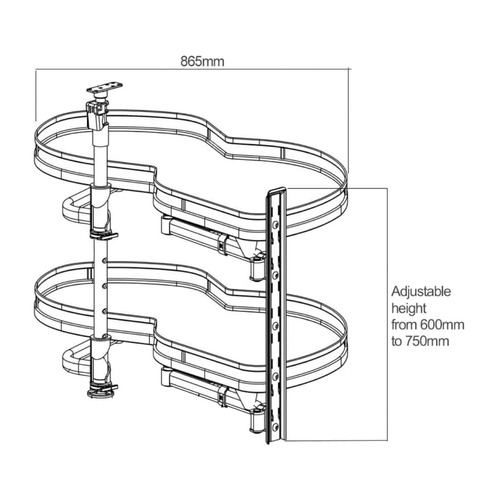 Provedore Swing Out Kitchen Corner Storage Unit Left Opening | Temple ...