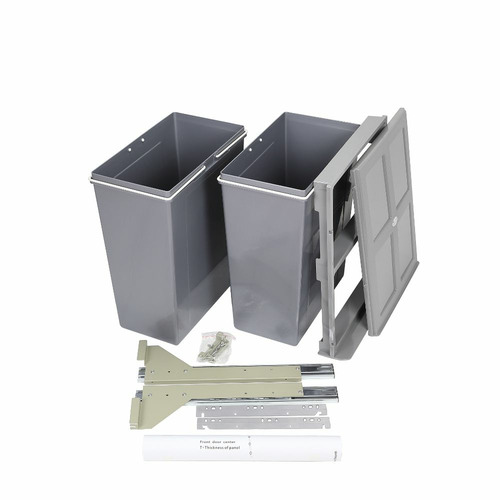 Valet 32L Steel Twin slide Out Waste Bin | Temple & Webster