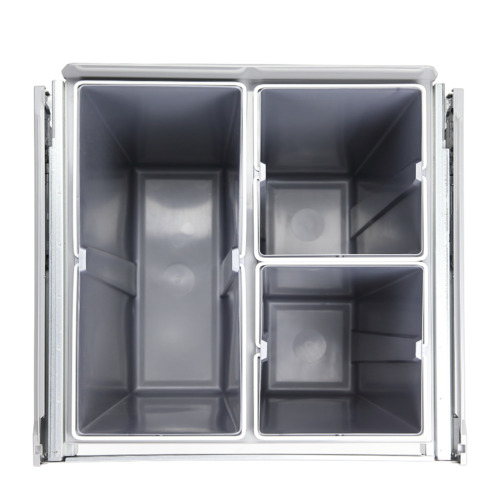 Domestique 68L Steel Triple Slide Out Waste Bin with Door Mount ...