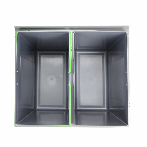 Elite Valet 90L Steel Twin Slide Out Waste Bin | Temple & Webster