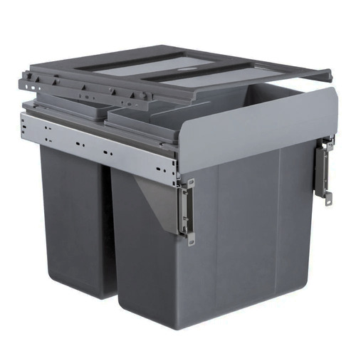 Elite Valet 32L Steel Twin slide Out Waste Bin | Temple & Webster