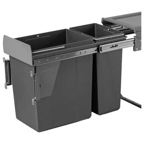 Elite Domestique 30L Twin Slide Out Concealed Waste Bin | Temple & Webster