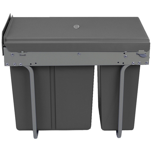 Elite Domestique 30L Twin Slide Out Concealed Waste Bin | Temple & Webster
