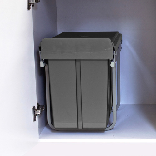 Elite Domestique 30L Twin Slide Out Concealed Waste Bin | Temple & Webster