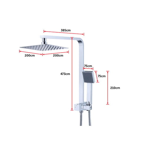 Chrome Gooseneck Short Twin Shower | Temple & Webster