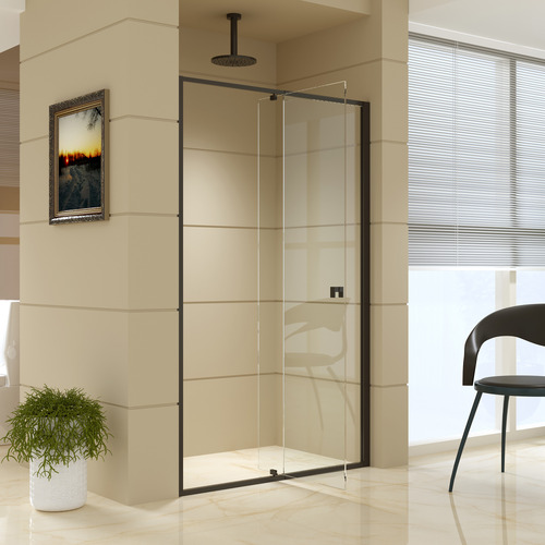 Essential Home Supply Lapis Single Glass Shower Screen | Temple & Webster