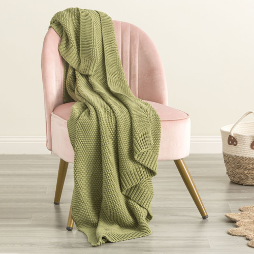 Chiswick Living Seed Stitch Cotton Throw | Temple & Webster