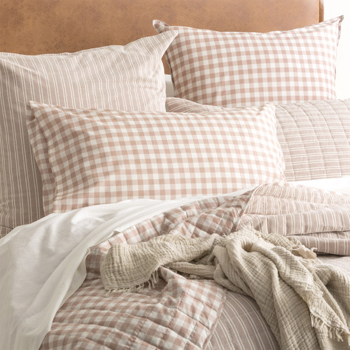 Chiswick Living Clay Alison Cotton Coverlet Set | Temple & Webster