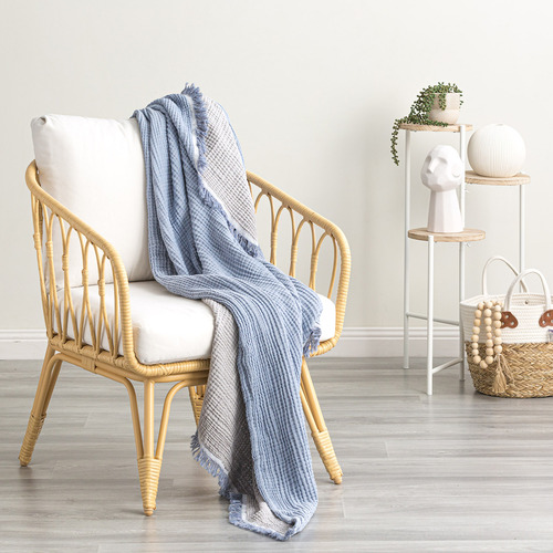 Chiswick Living Dreamy Vintage Washed Cotton Throw | Temple & Webster