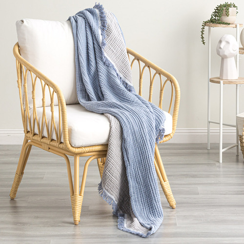 Chiswick Living Dreamy Vintage Washed Cotton Throw | Temple & Webster