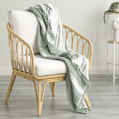 Chiswick Living Ray Striped Cotton Throw | Temple & Webster