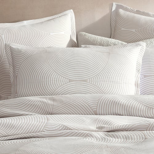 Platinum Stone Arlo Quilt Cover Set | Temple & Webster