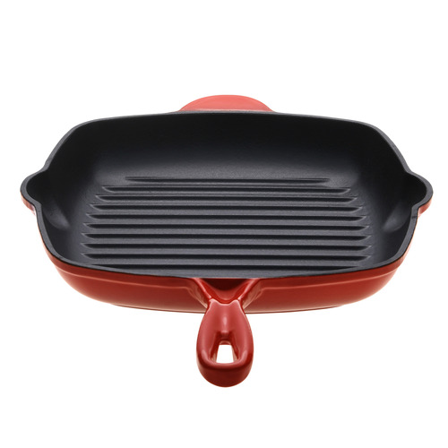 2 Piece Cast Iron Fry Pan & Grill Pan Set | Temple & Webster