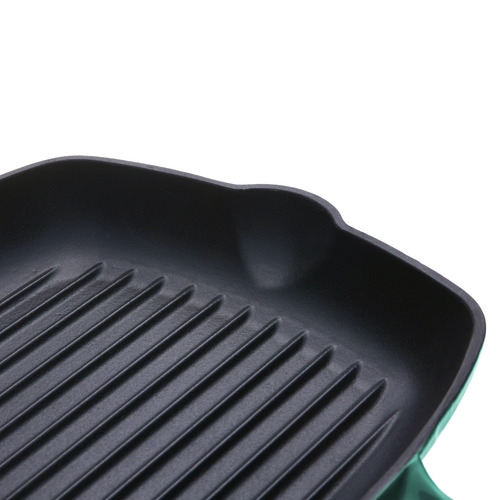 2 Piece Cast Iron Fry Pan & Grill Pan Set | Temple & Webster