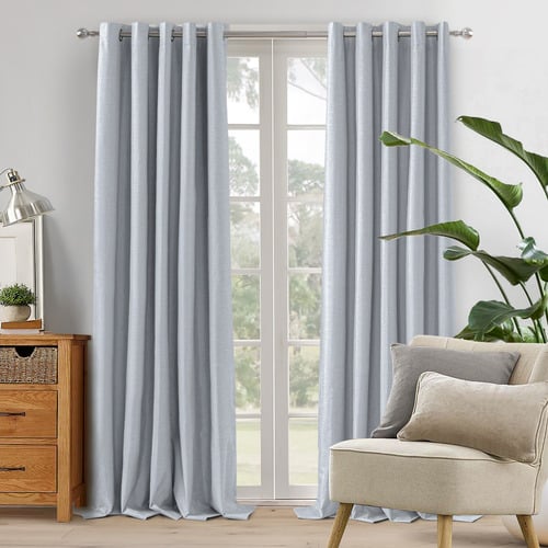 Lifestyle Traders Ocean Lynden Blockout Eyelet Curtains | Temple & Webster