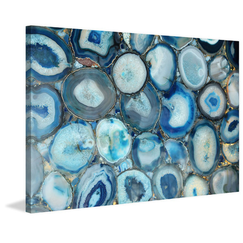 GalerieArtCo Blue Geode Bunch Canvas Wall Art | Temple & Webster