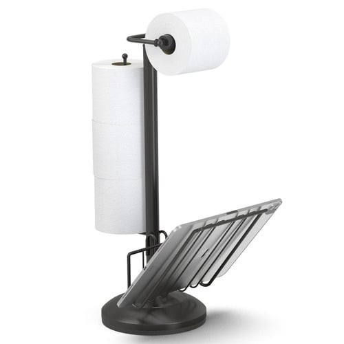 Black Toilet Roll Holder | Temple & Webster