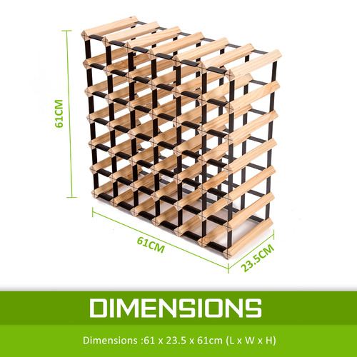 Trinity Emperio 42 Bottle Steel & Pine Wood Wine Rack & Reviews ...