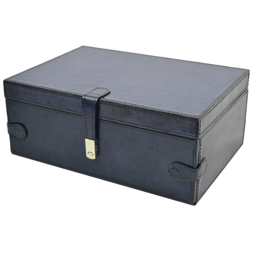 Kundra Blue Pandora Leather Jewellery Box | Temple & Webster