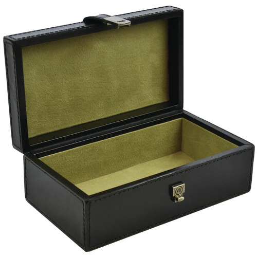 Black Avio Leather Box | Temple & Webster