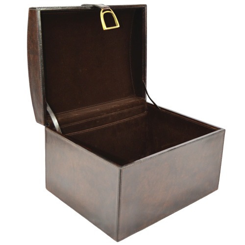 Tapper Leather Box with Stirrup | Temple & Webster