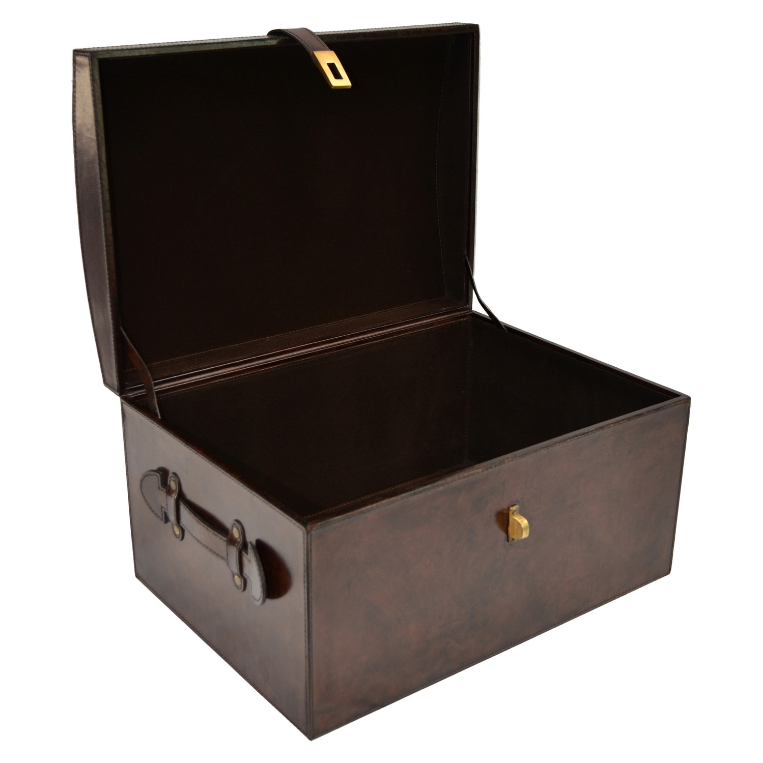 Kundra Oval Top Buffalo Leather Storage Box | Temple & Webster