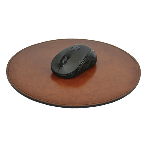 Kundra Round Leather Mouse Mat | Temple & Webster