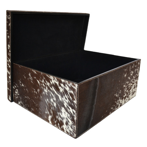 Rectangular Fur Leather Box | Temple & Webster