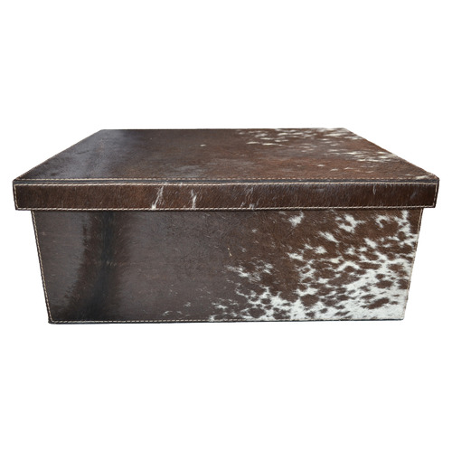 Rectangular Fur Leather Box | Temple & Webster