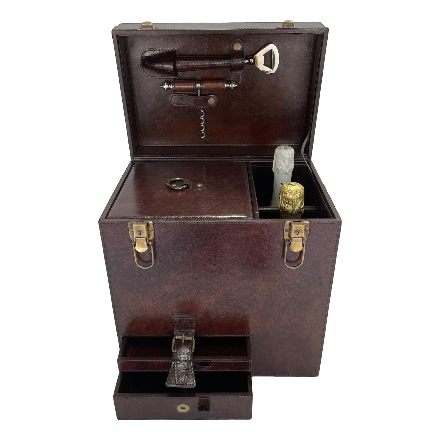 33cm Leather Drink Trunk | Temple & Webster