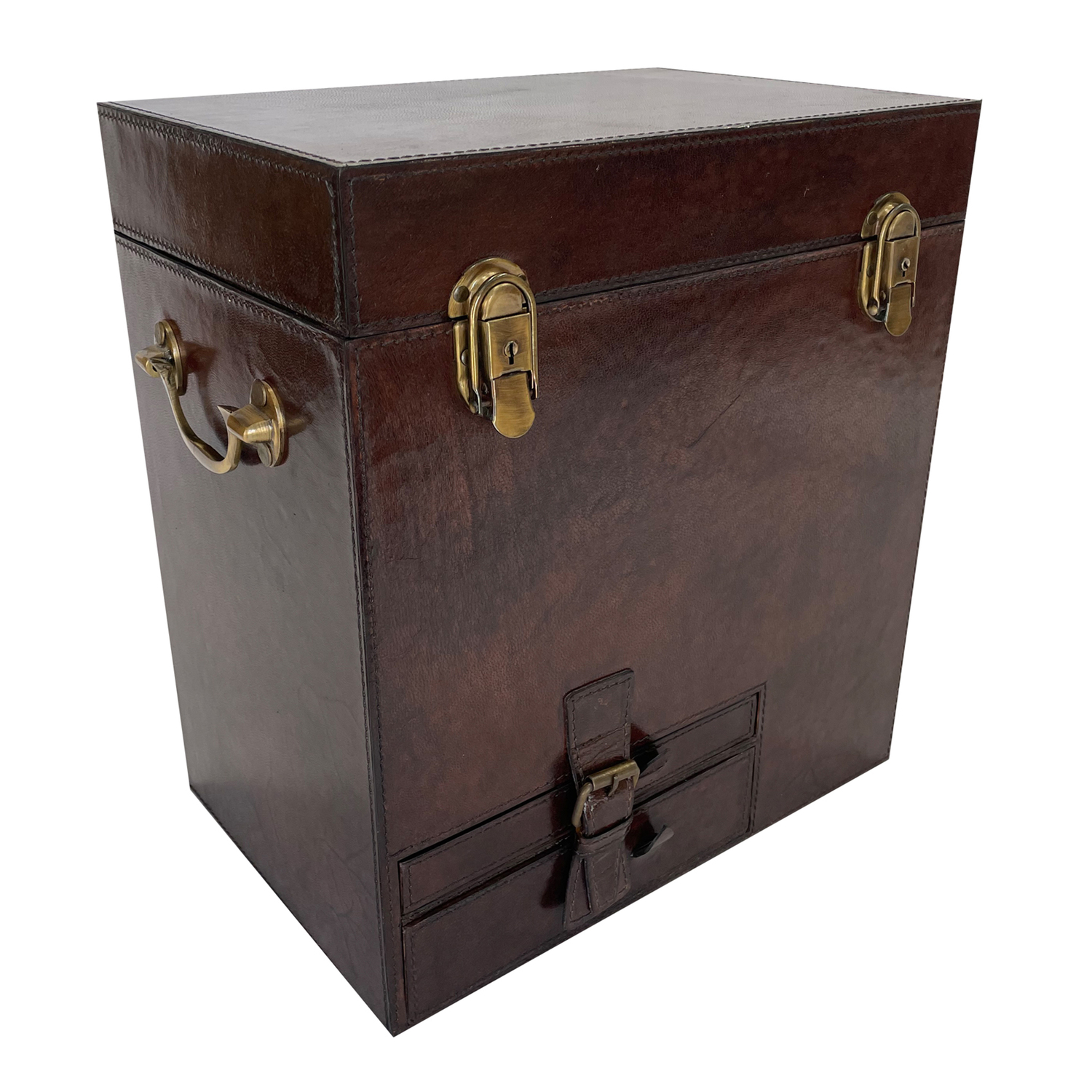 33cm Leather Drink Trunk | Temple & Webster