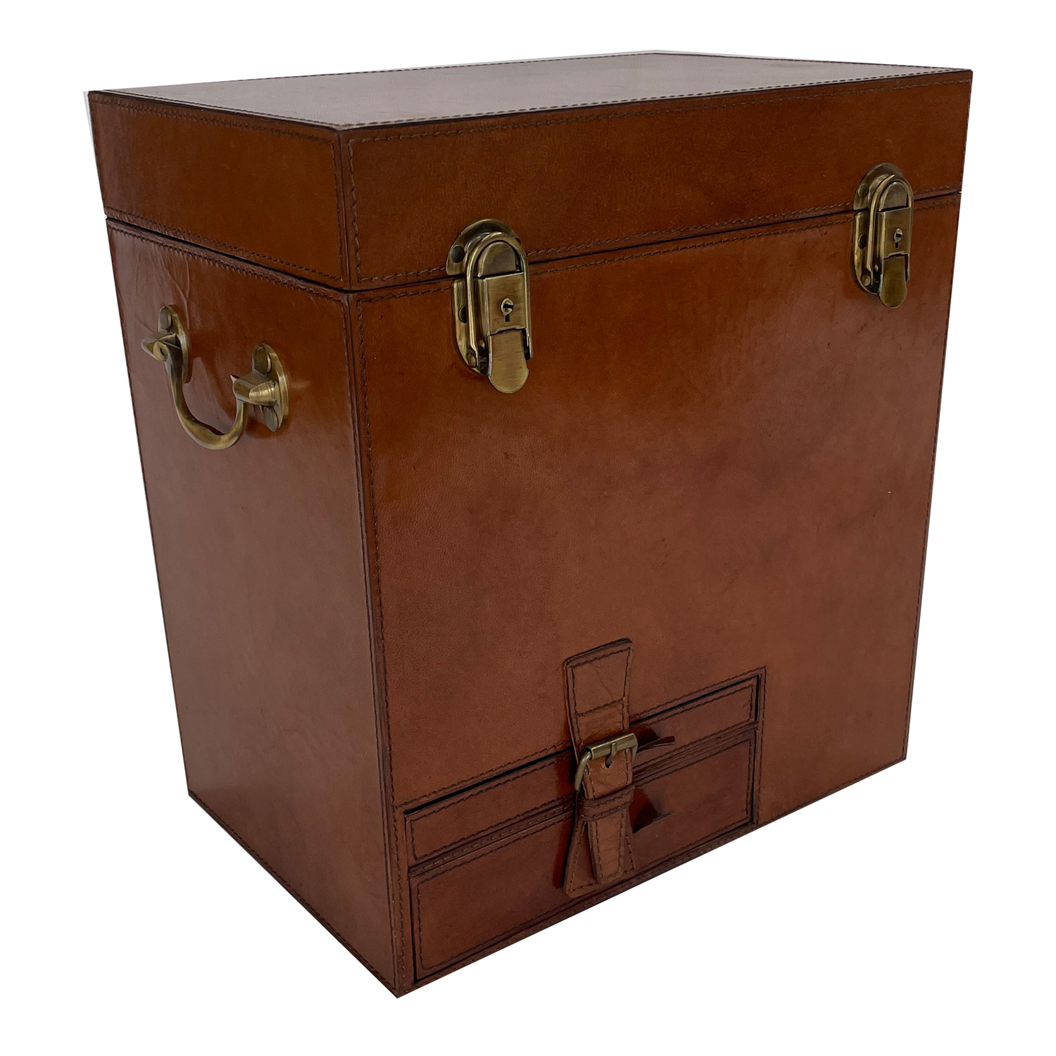 33cm Leather Drink Trunk | Temple & Webster