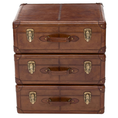 Decor Genuine Leather Bedside Table | Temple & Webster