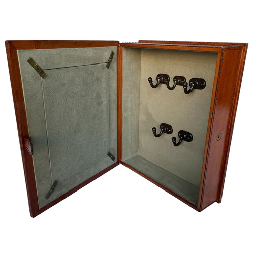 Decor Genuine Leather Key Holder Box with 5 Hooks | Temple & Webster