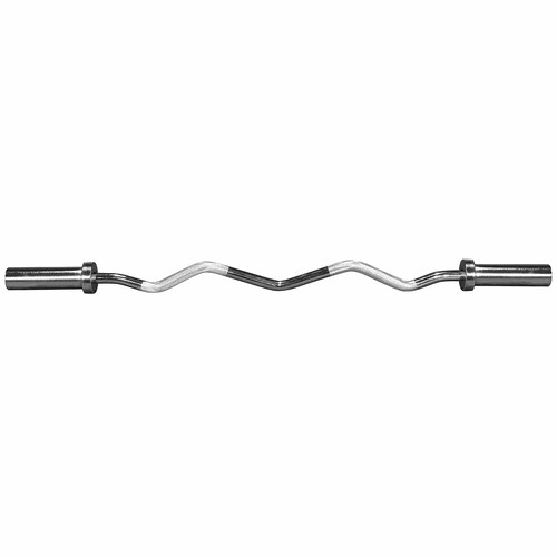 Red Star Fitness Olympic Ez Curl Bar with Spring Collar | Temple & Webster