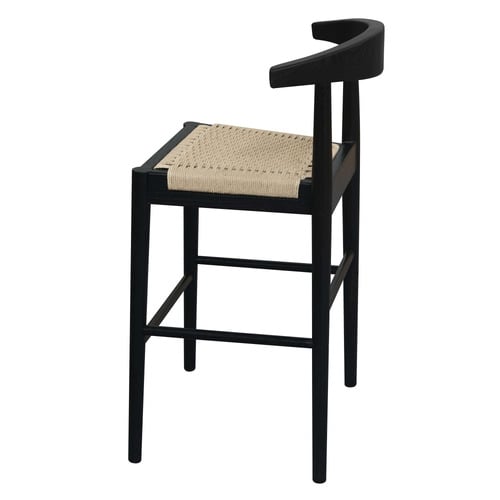 65cm Dunlap Indonesian Oak Wood Bar Stool | Temple & Webster