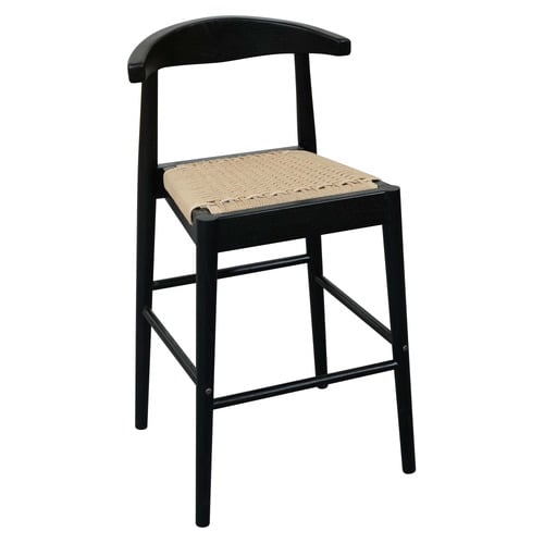 65cm Dunlap Indonesian Oak Wood Bar Stool | Temple & Webster