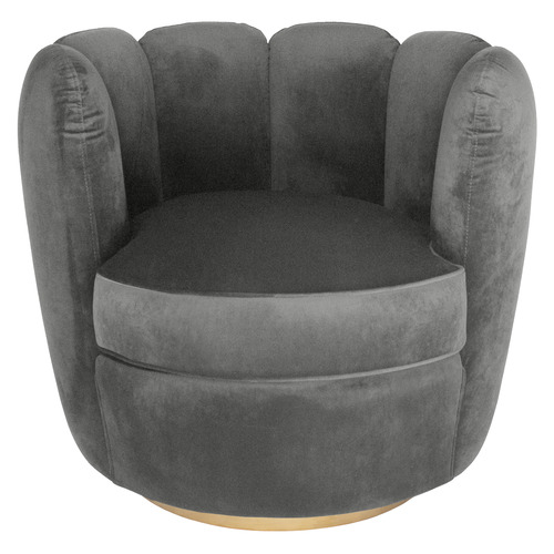 Brooklyn and Bella Rochester Velvet Swivel Armchair | Temple & Webster