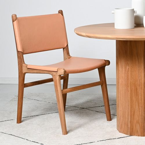 Azir Teak Wood Dining Chairs | Temple & Webster