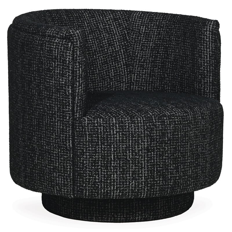Charcoal Camilla Upholstered Swivel Tub Chair | Temple & Webster