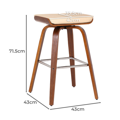 Rowland & Archibald Ruby Timber Barstools | Temple & Webster