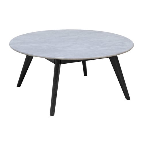 Oslo Home Nara Round & Black Large Coffee Table | Temple & Webster