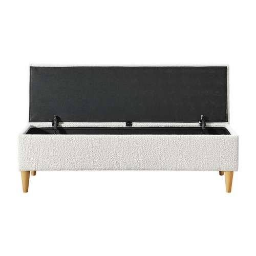 Oslo Home Cirkel Boucle Ottoman Bench | Temple & Webster