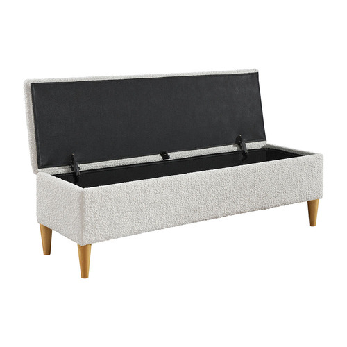 Oslo Home Cirkel Boucle Ottoman Bench | Temple & Webster