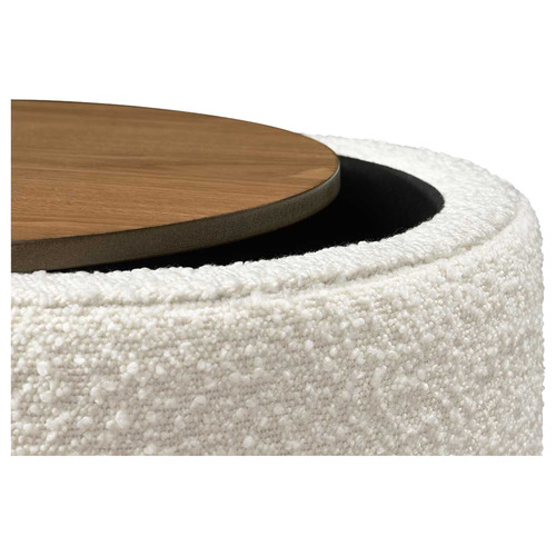 Oslo Home Eunice Boucle Storage Ottoman | Temple & Webster