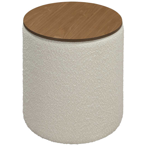 Oslo Home Eunice Boucle Storage Ottoman | Temple & Webster