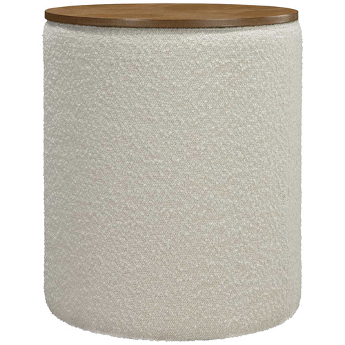 Oslo Home Eunice Boucle Storage Ottoman | Temple & Webster