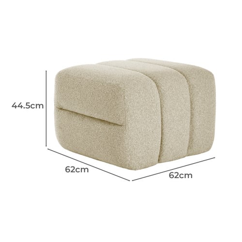 Zaida Boucle Ottoman | Temple & Webster