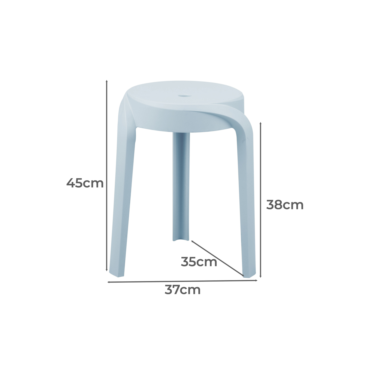 45cm Chandra Stackable Bar Stool | Temple & Webster